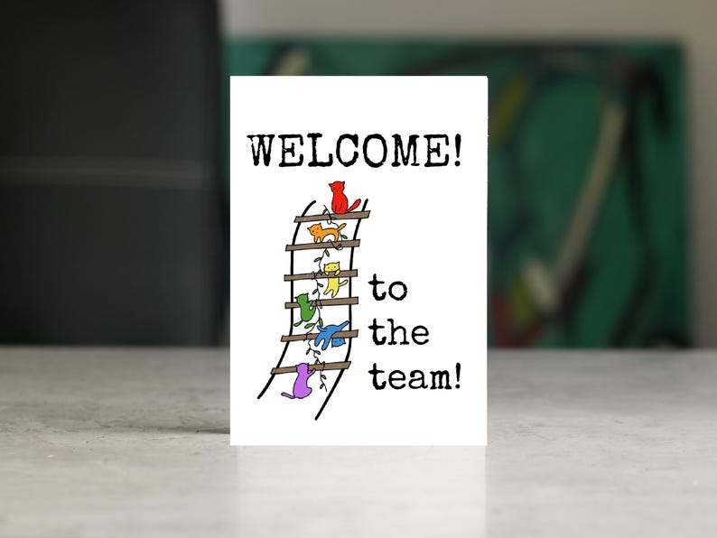 Welcome New Employee Card: Funny, Team, Design (4x6 Printable) - Etsy