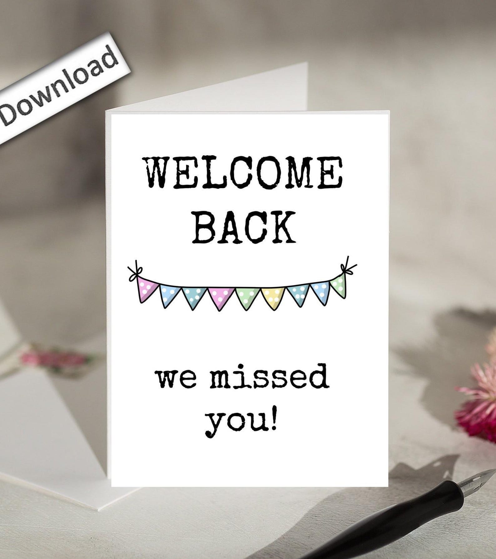 4x6 WELCOME BACK Coworker, Boss, Work Bestie, Work Mate, Back to Work ...