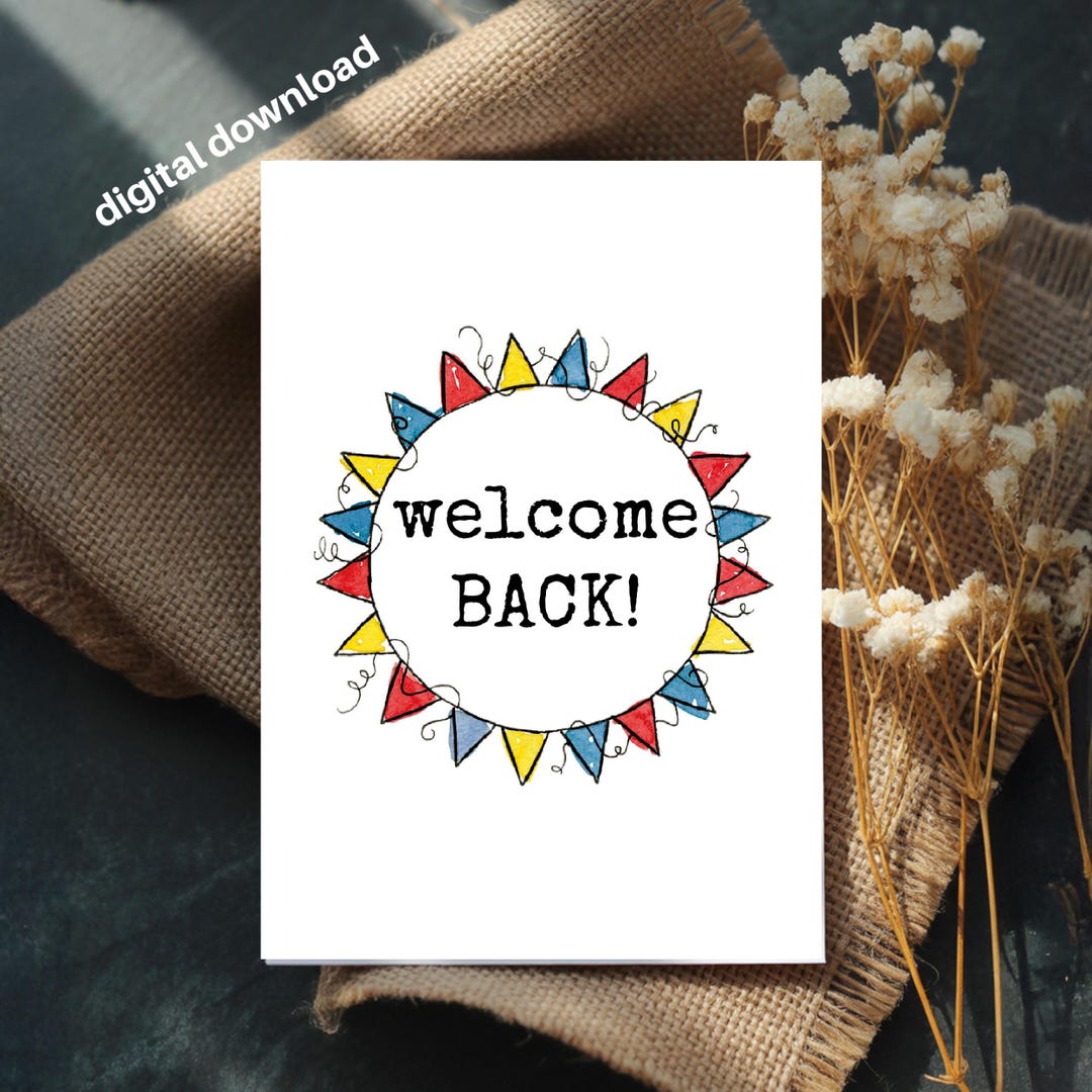 Welcome Back Card: Coworker, Boss, Employee (4x6 Digital Download) - Etsy