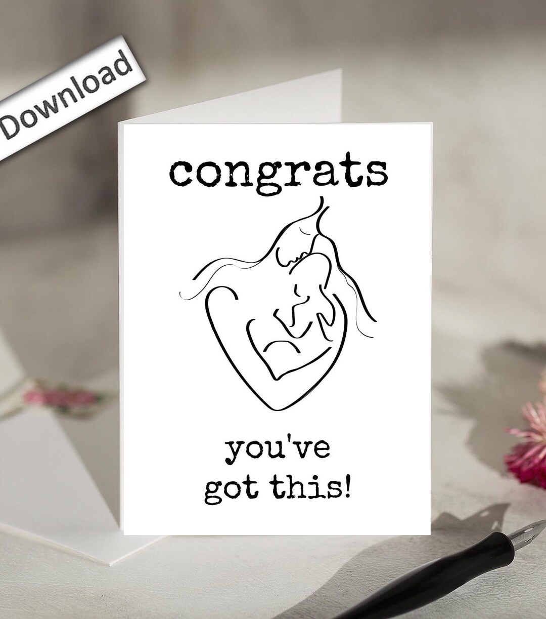 4x6, Happy MATERNITY Leave, Card, PRINTABLE, Mom to Be, You've Got This ...
