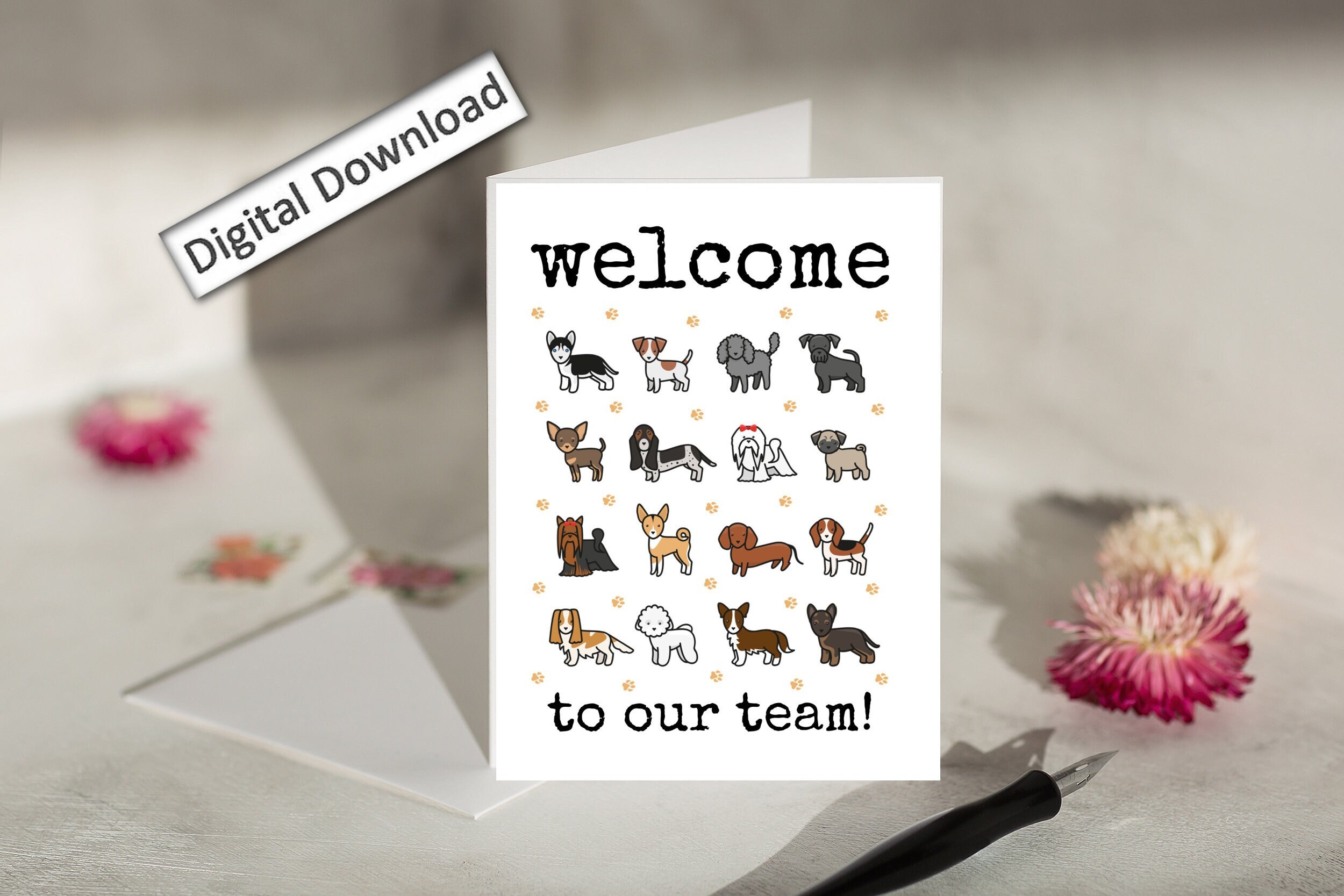 4x6, Welcome NEW EMPLOYEE, Printable Card, Welcome to Our Team, Team ...