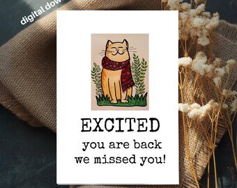 Welcome Back Card, Return to Work Card, Parental Leave, Sabbatical ...