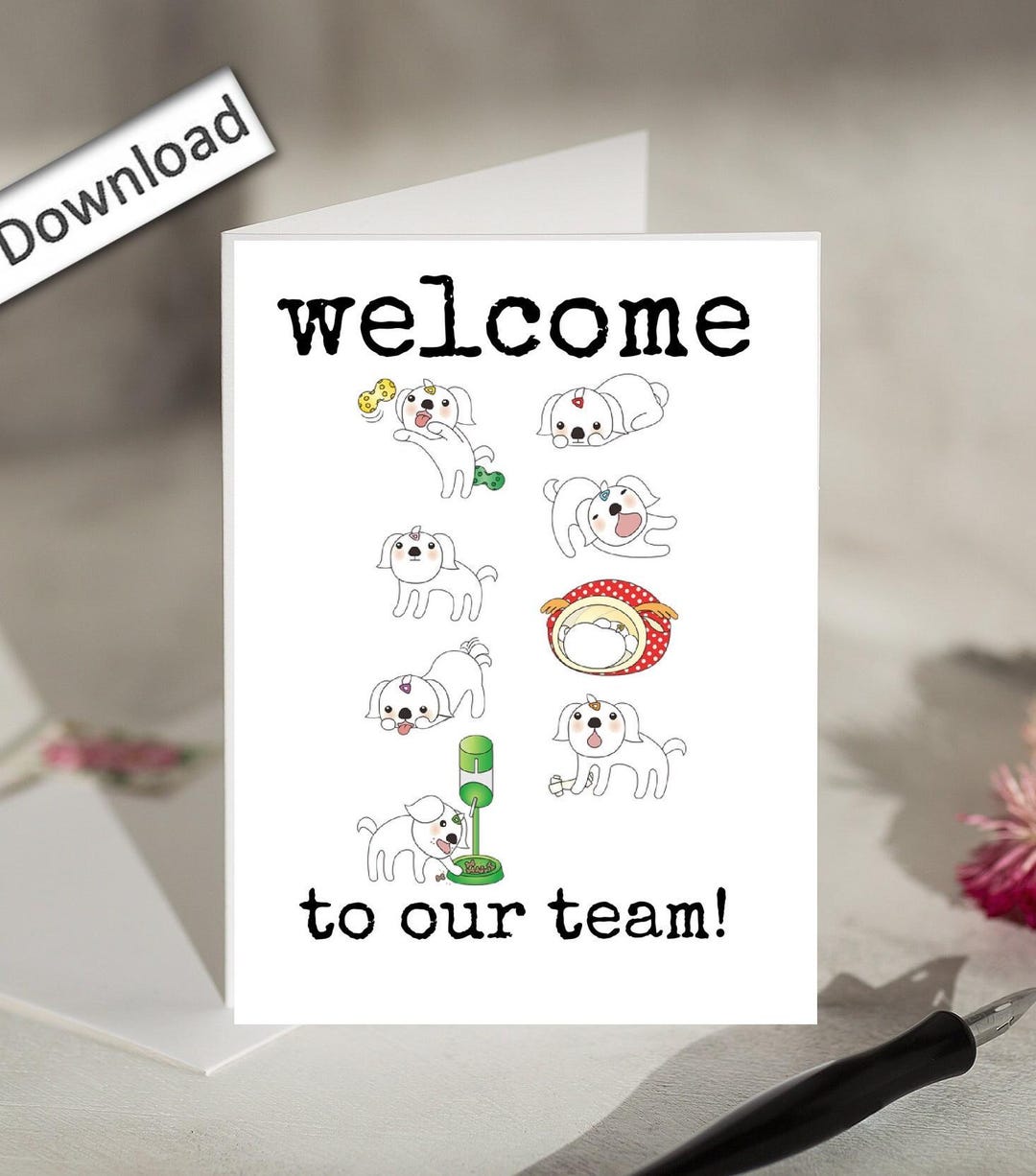 4x6, NEW EMPLOYEE Welcome Card PRINTABLE Welcome to Our Team Card ...