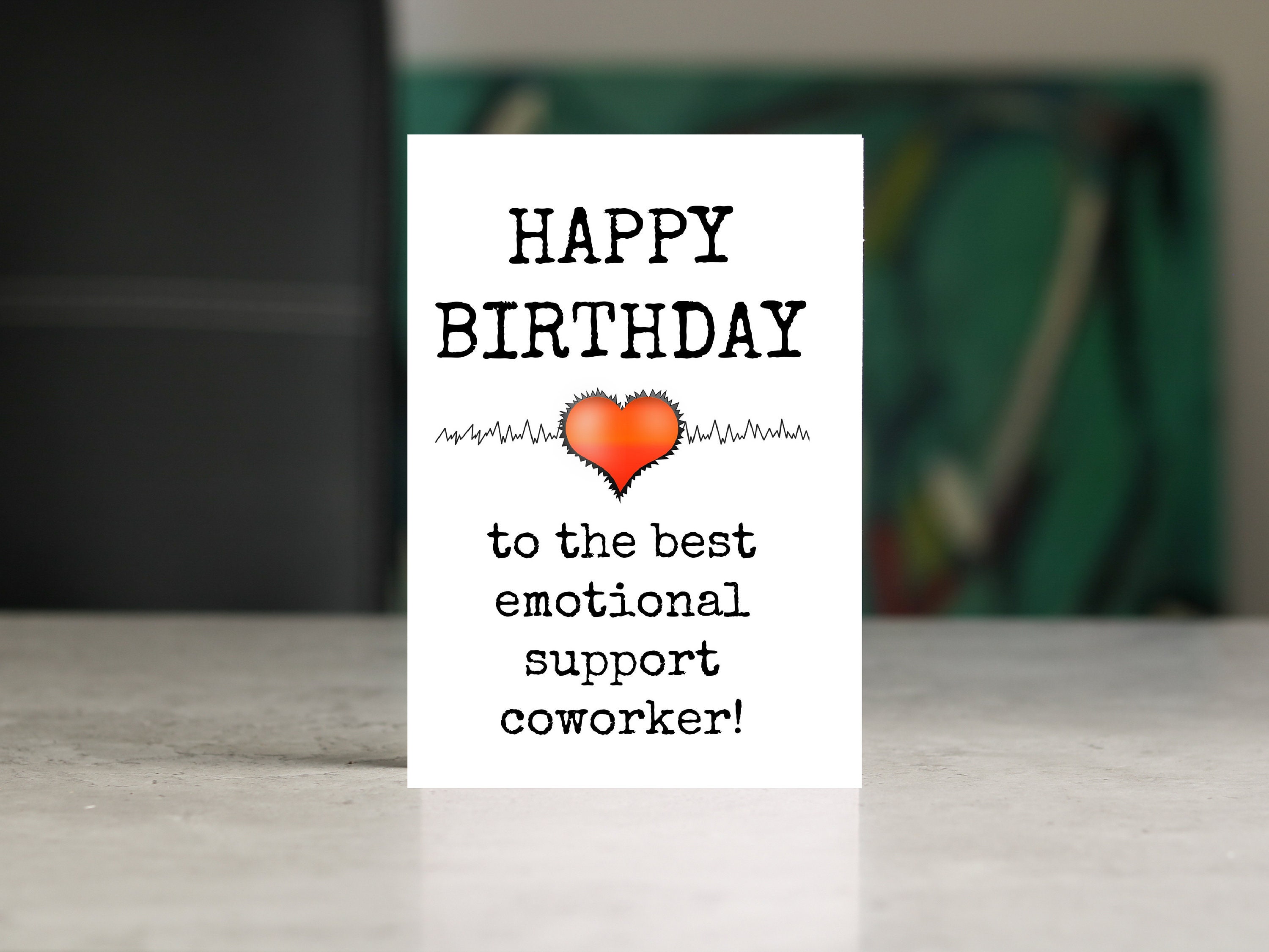 4x6 Coworker BIRTHDAY Card, Printable, Cute, Work Bestie Birthday Card ...