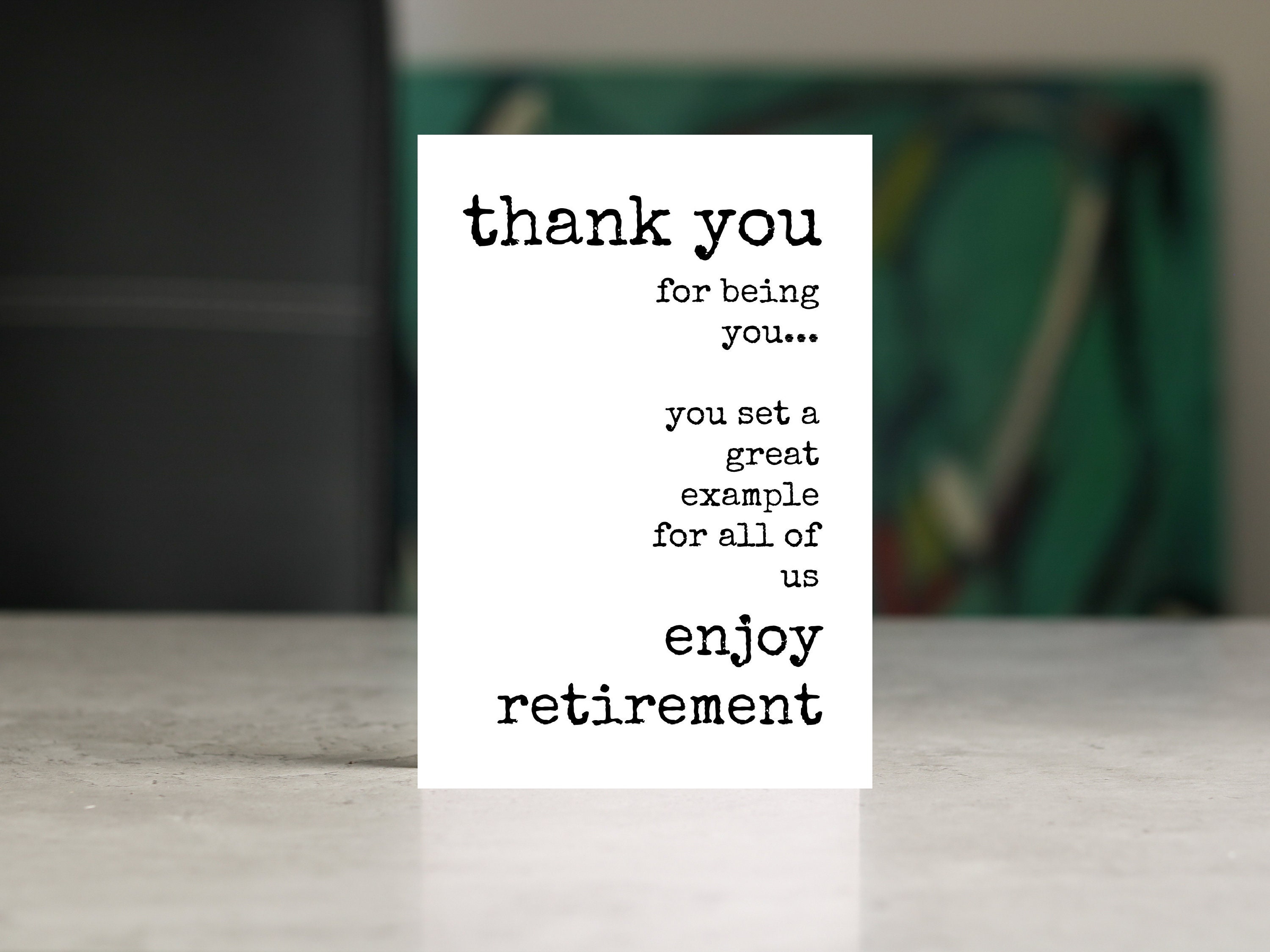 4x6 Printable Coworker Retirement Card, Thank You for Being You ...