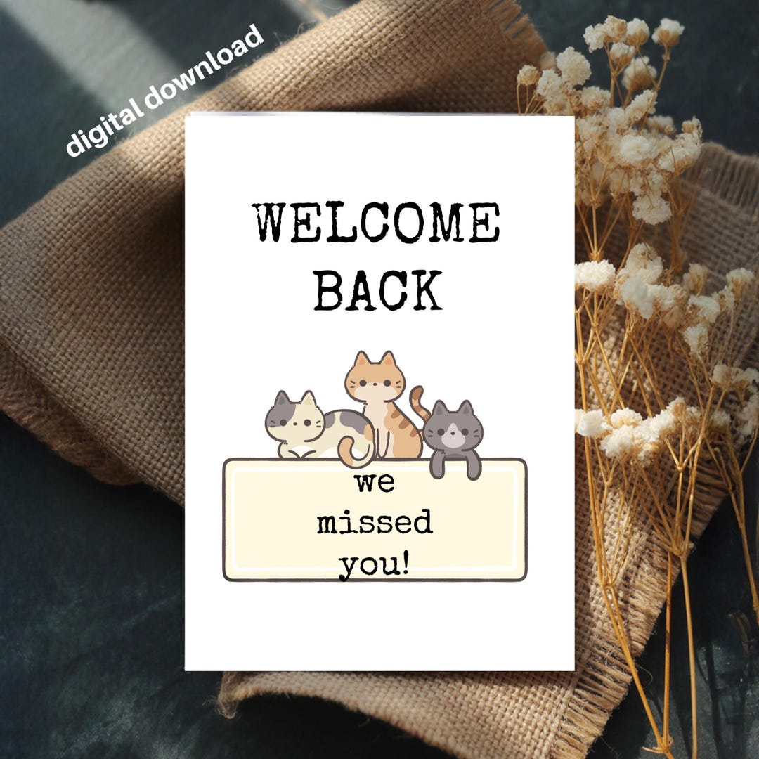 Printable Welcome Back Card: Minimalist Design for Coworker, School ...