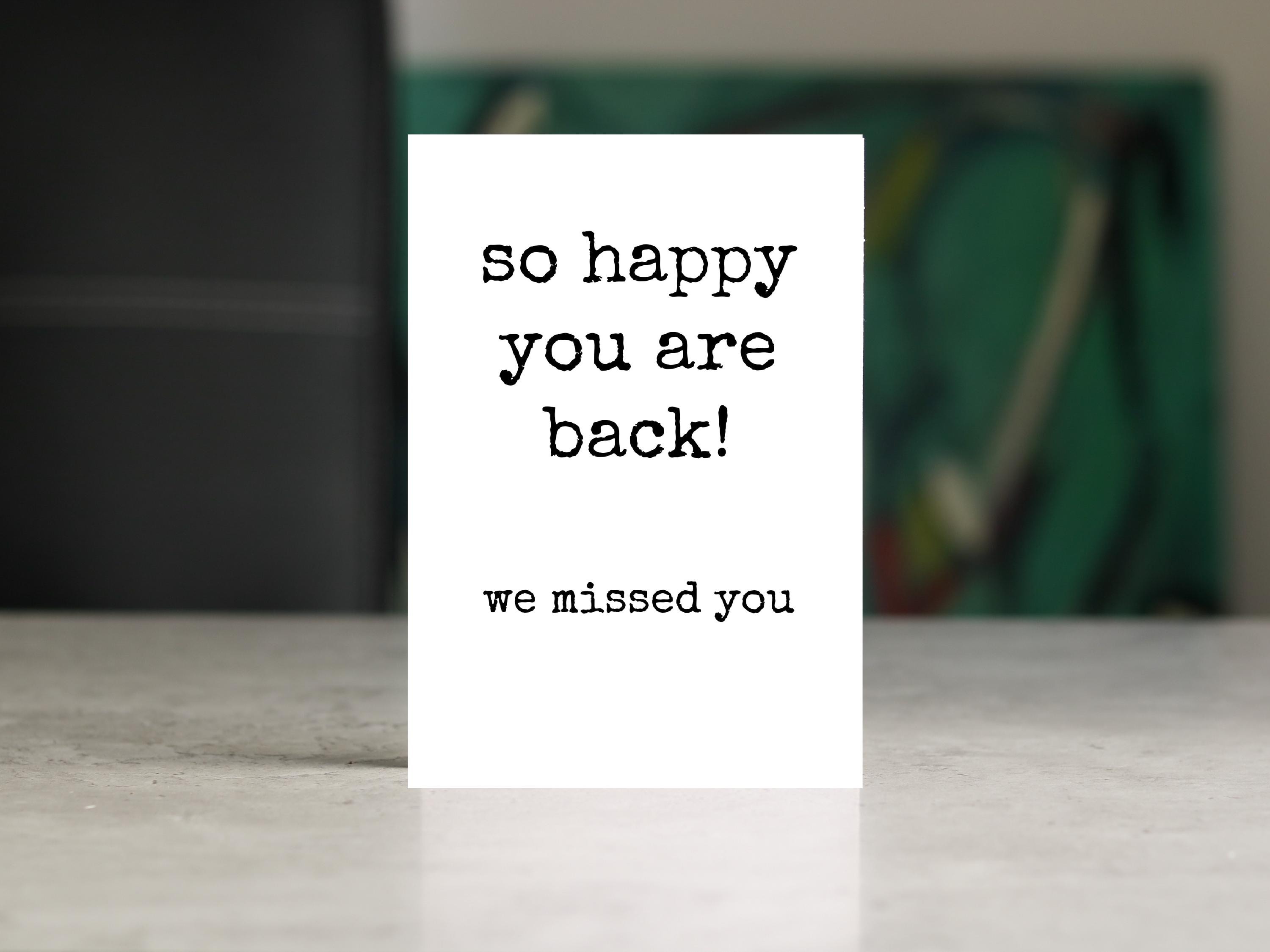 Printable Welcome Back Card: Minimalist Design for Coworker, Boss (4x6 ...