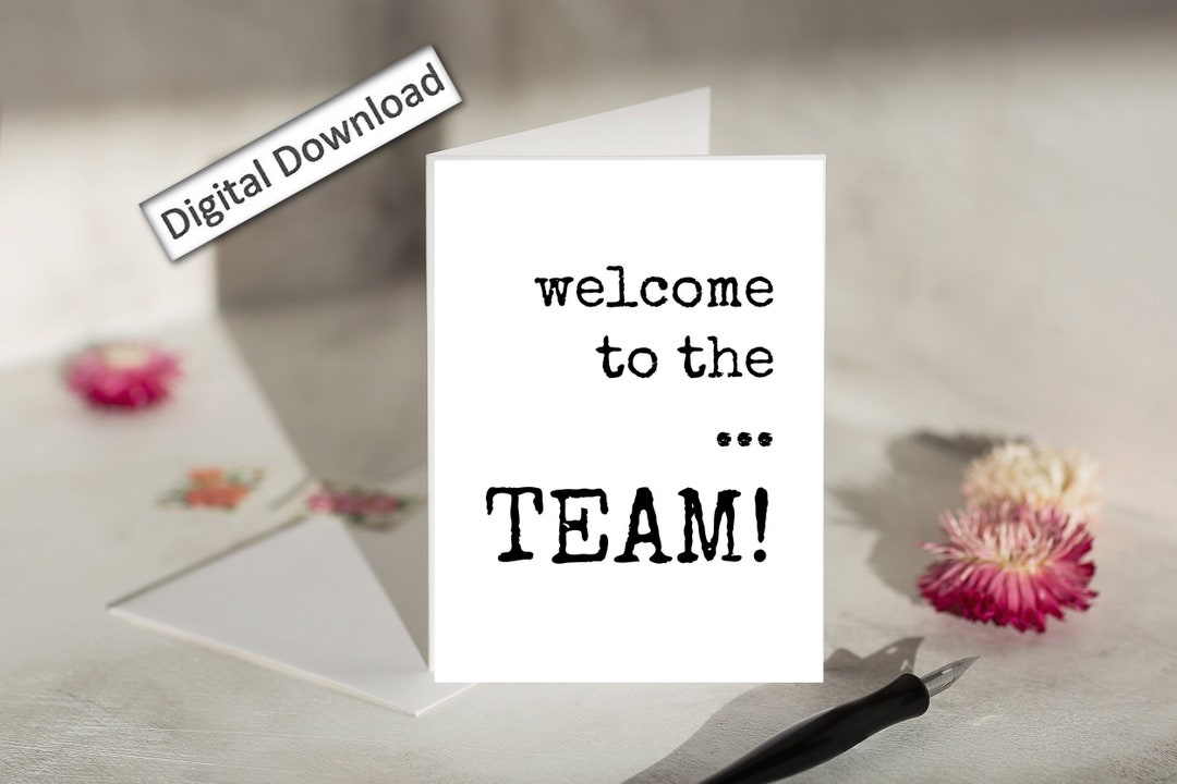 4x6, Welcome to the Team, PRINTABLE, Team Employee, Team Building, Meet ...