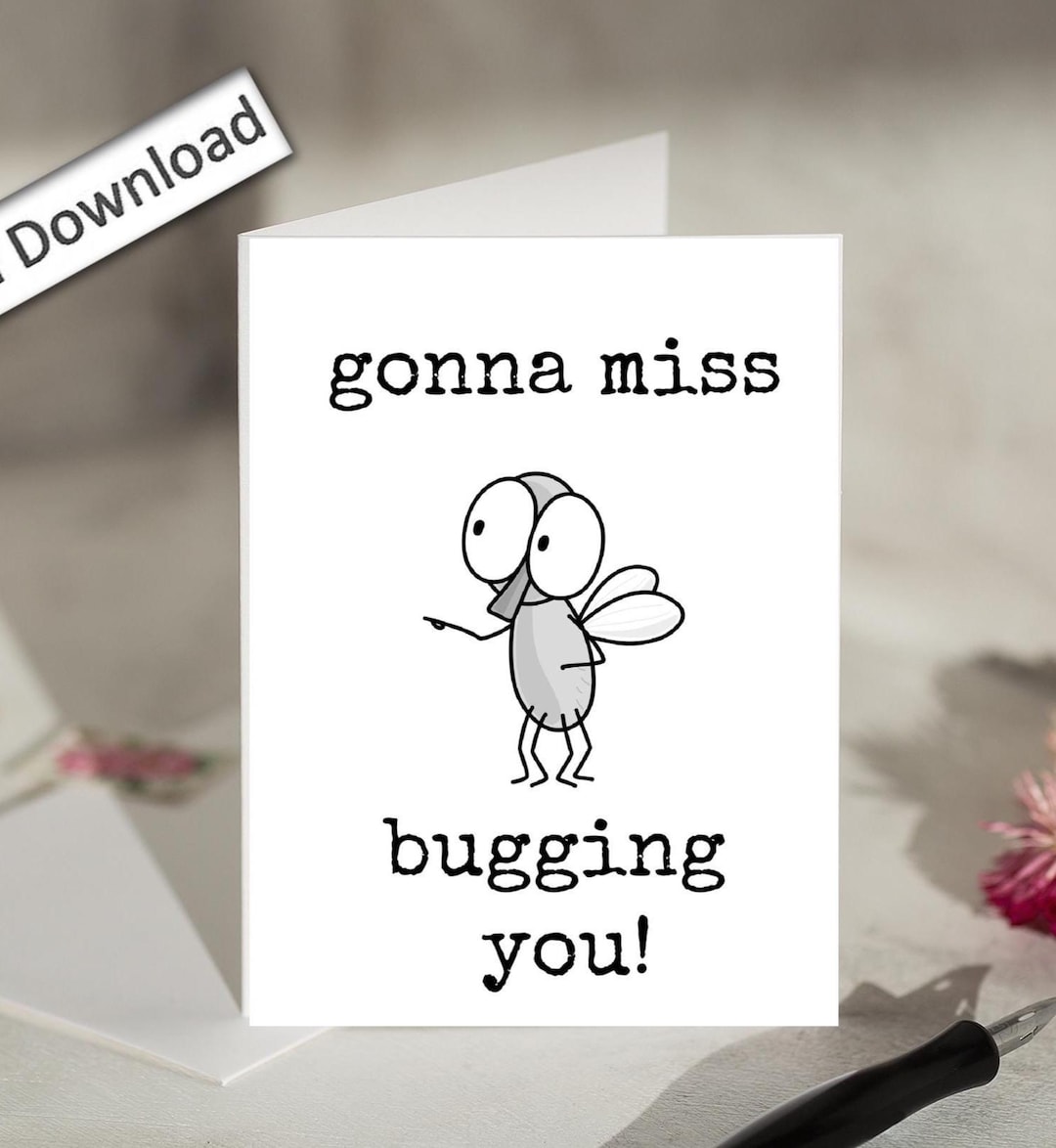 4x6, Coworker LEAVING Card, PRINTABLE, Goodbye, Good Luck, Funny Card ...