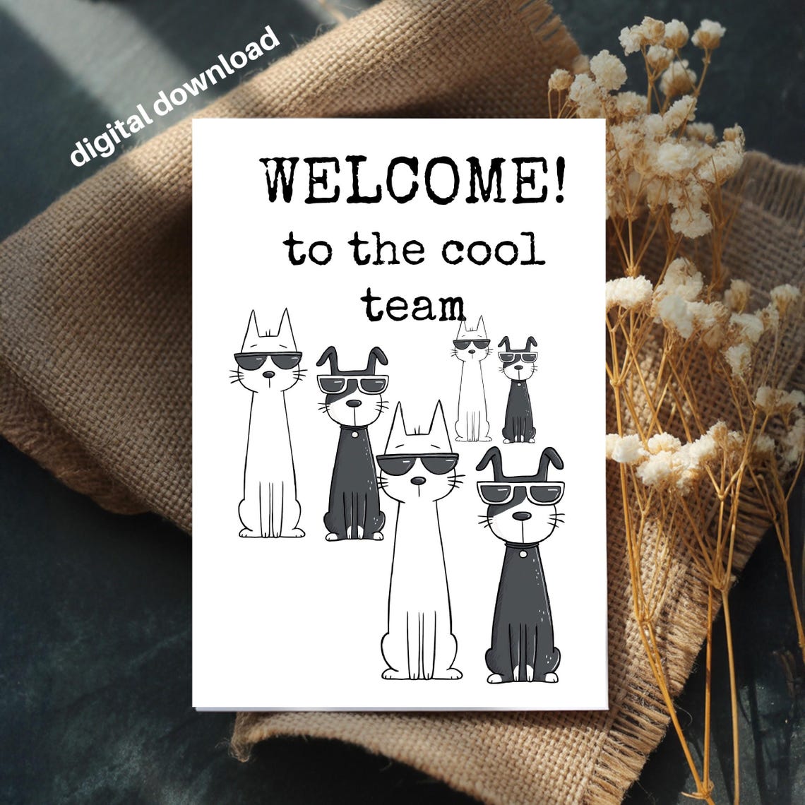 Welcome New Employee Card: Printable Team Appreciation (4x6 Digital ...