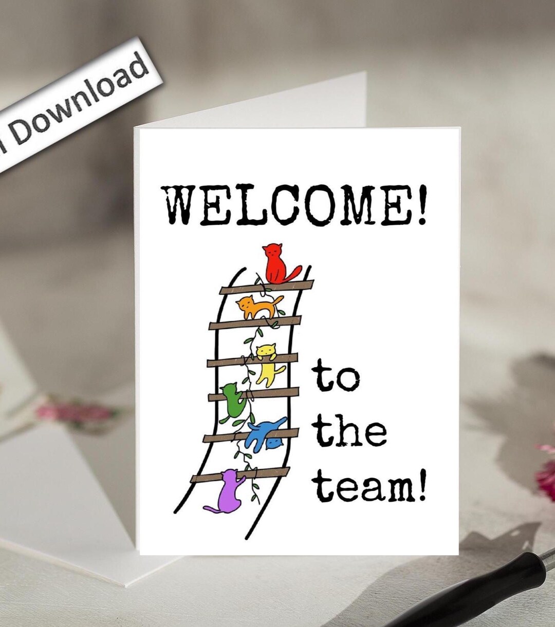 4x6, Welcome NEW EMPLOYEE, Card, PRINTABLE, Welcome to Our Team, Funny ...