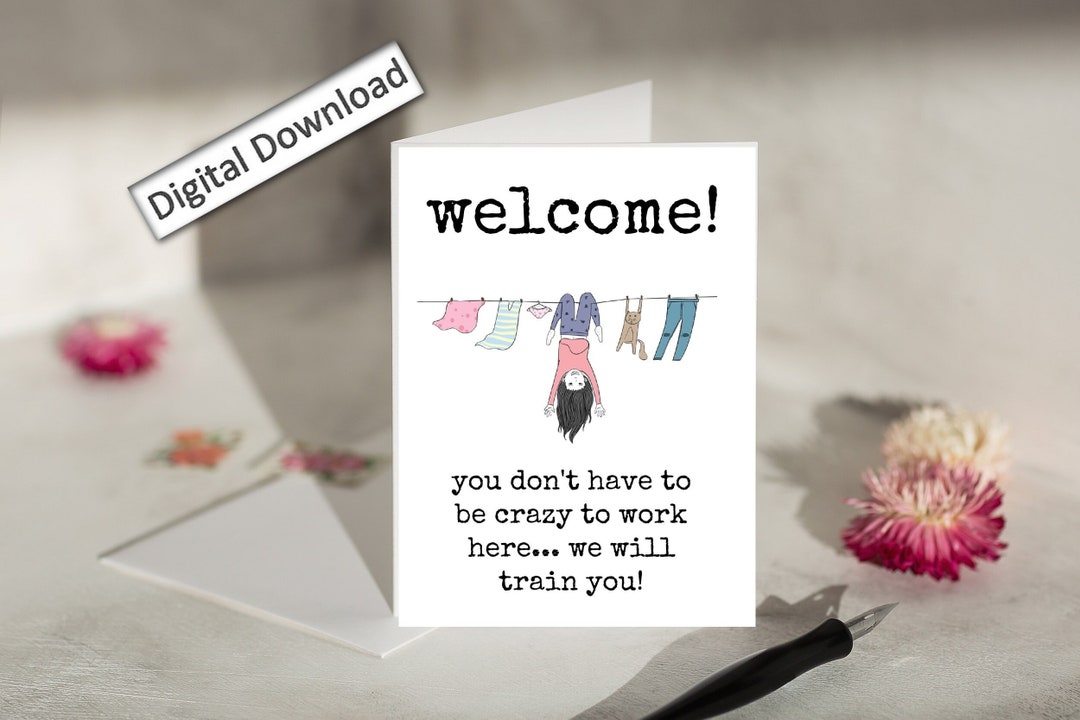 Funny New Employee Welcome Card, Work Family (digital Download) - Etsy UK