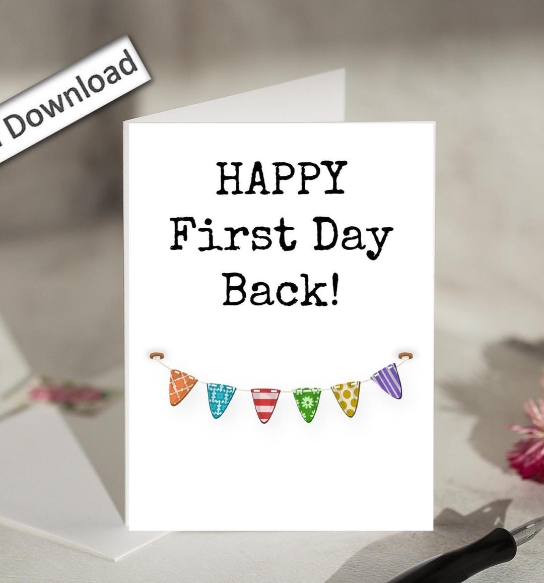 4x6, WELCOME BACK Card, PRINTABLE, Coworker, Boss, School, Work Bestie ...