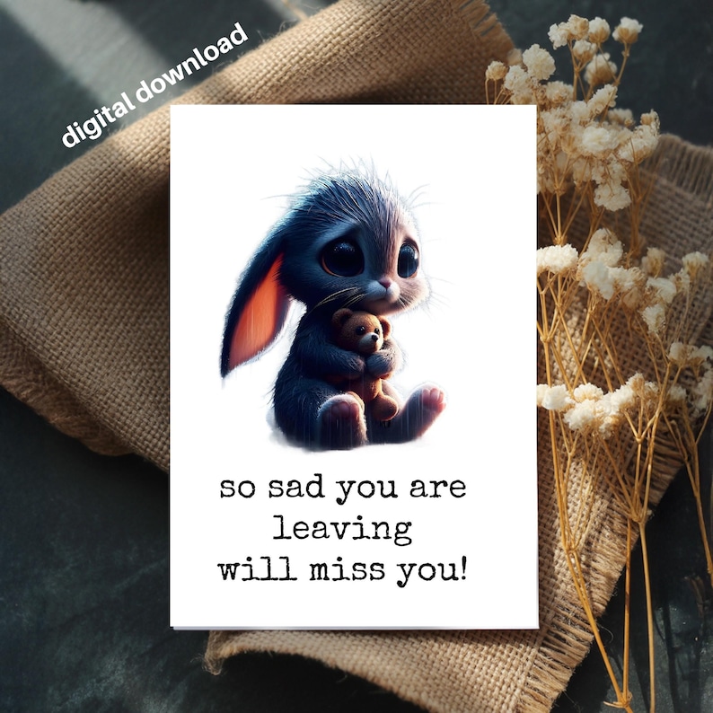Coworker Leaving Card: Goodbye, Will Miss You (4x6 Printable) - Etsy
