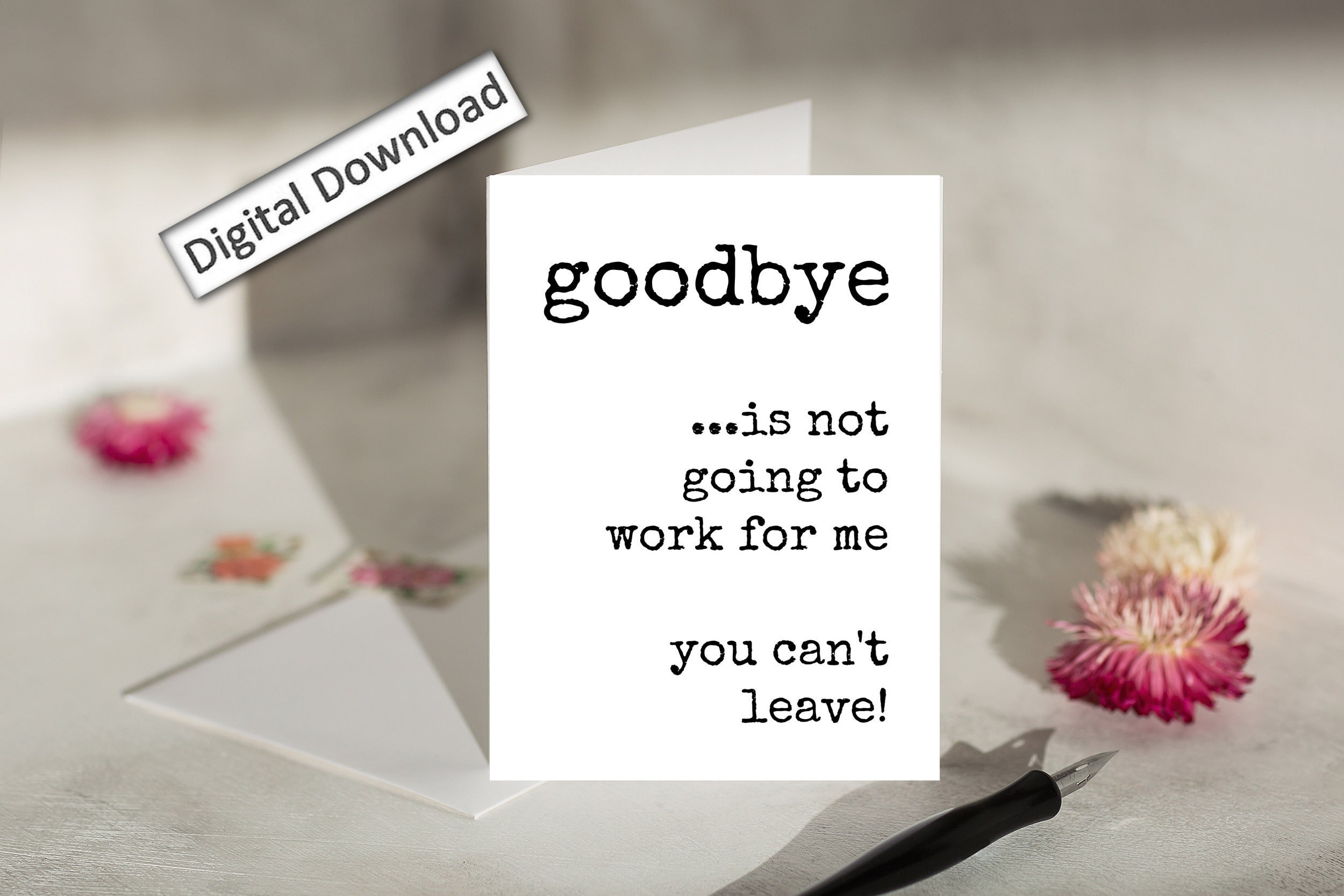 4x6 Printable Coworker Going Away, Leaving Job, Funny, Sarcastic ...