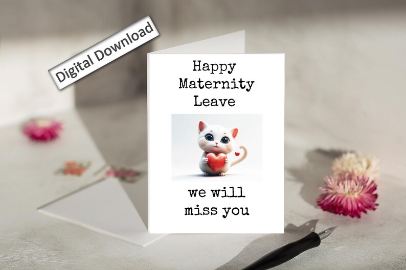 Happy Maternity Leave Card: We Will Miss You, 4x6 (printable) - Etsy