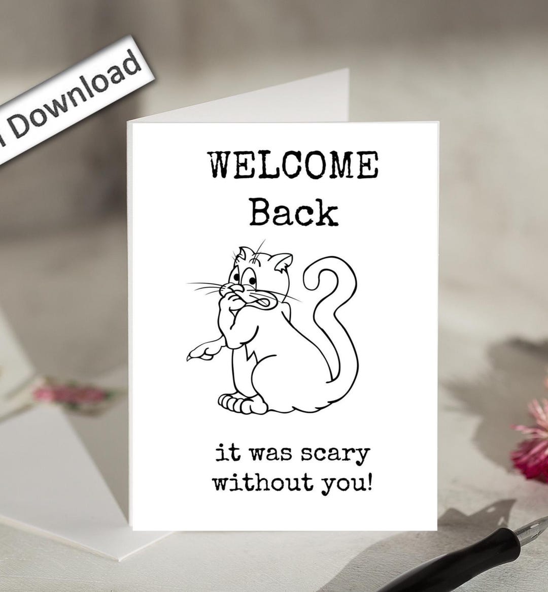 4x6, WELCOME BACK Card, PRINTABLE, Coworker, Boss, School, Work Bestie ...