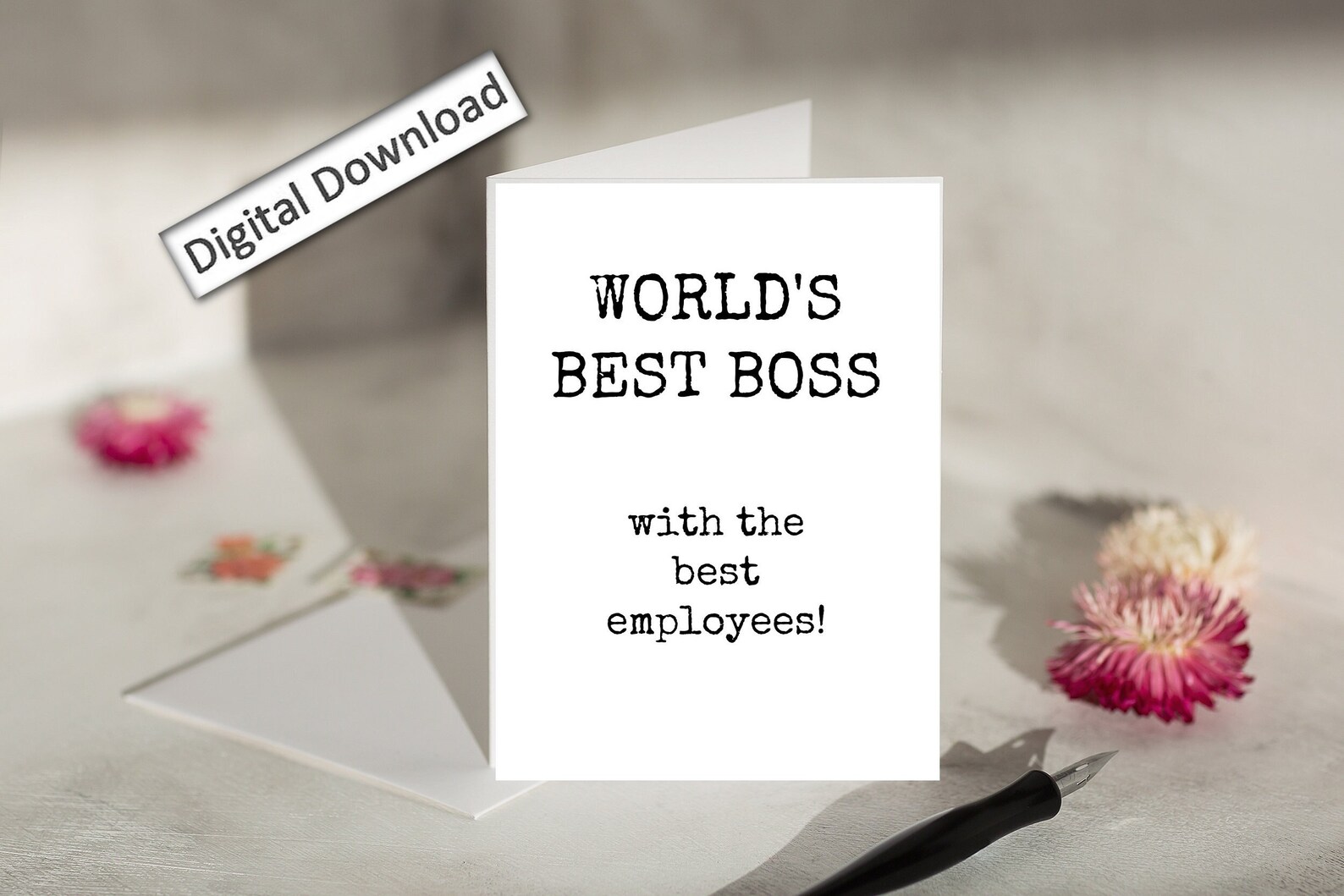 4x6 Boss Appreciation Card PRINTABLE, Cute Minimalist, Card From ...