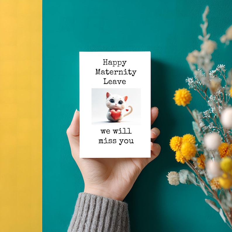 Happy Maternity Leave Card: We Will Miss You, 4x6 (printable) - Etsy