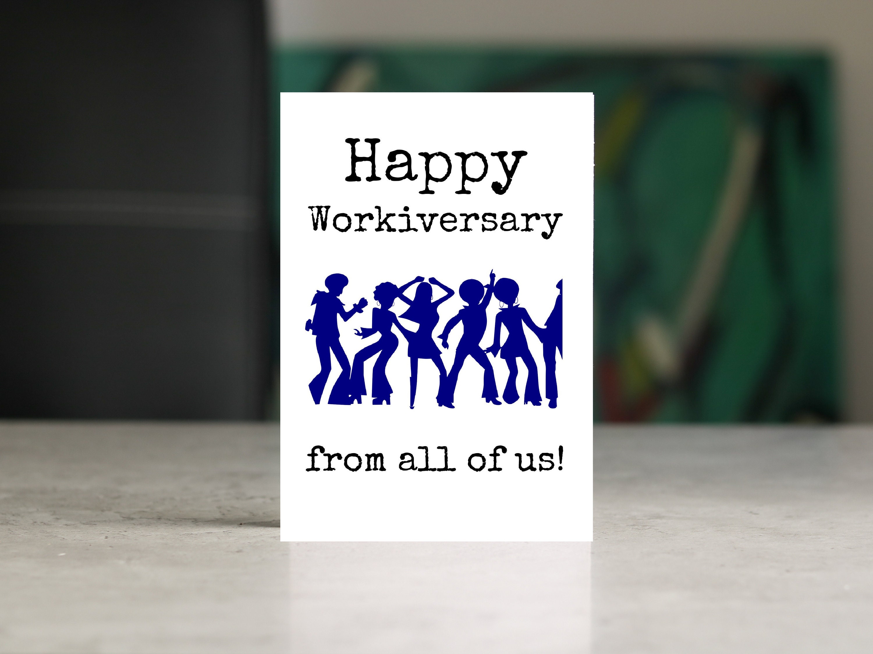 4x6, Work ANNIVERSARY Card, Printable, Happy Workiversary, From All of ...