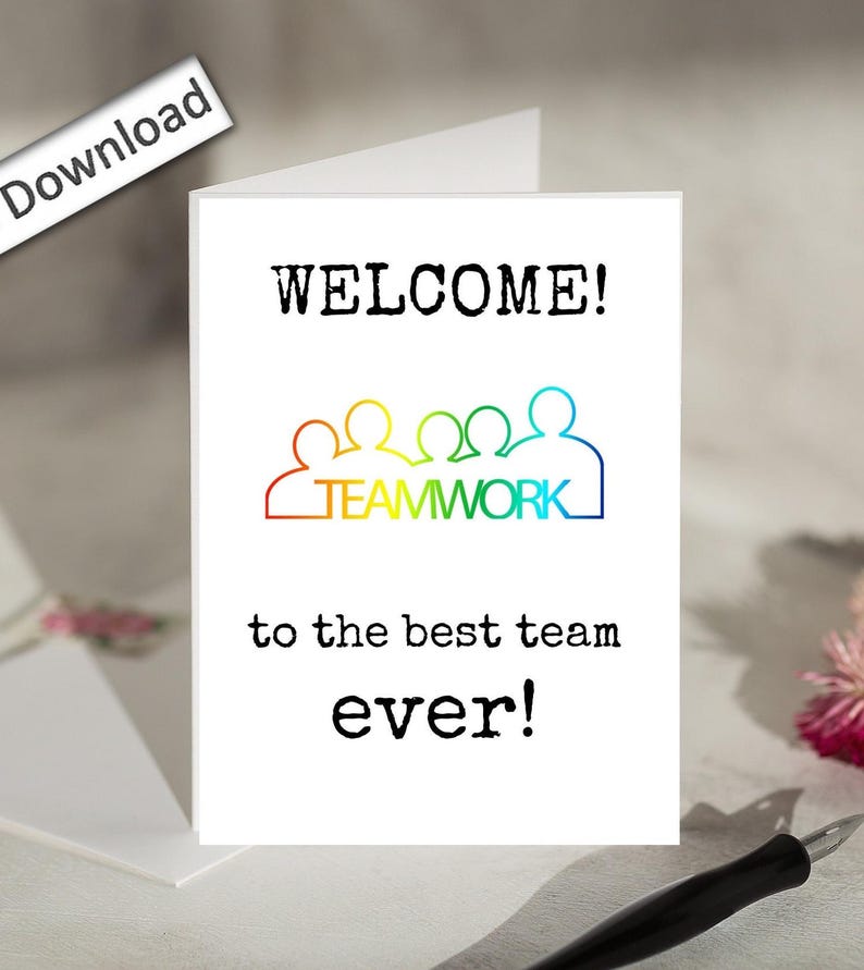 Welcome New Employee Card: Team Building Gift (digital Download) - Etsy