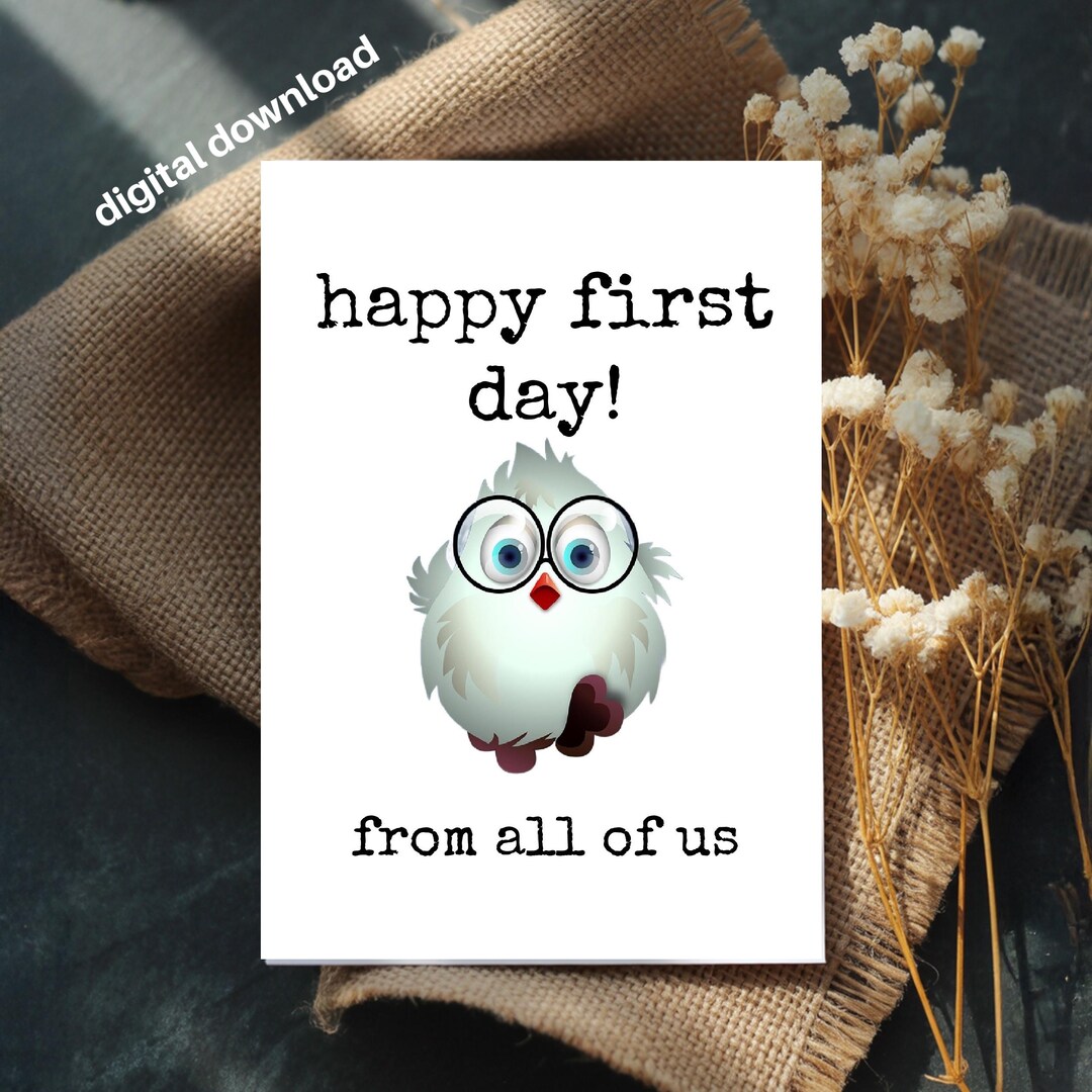 Printable New Employee Card: Happy First Day (4x6 Digital Download) - Etsy