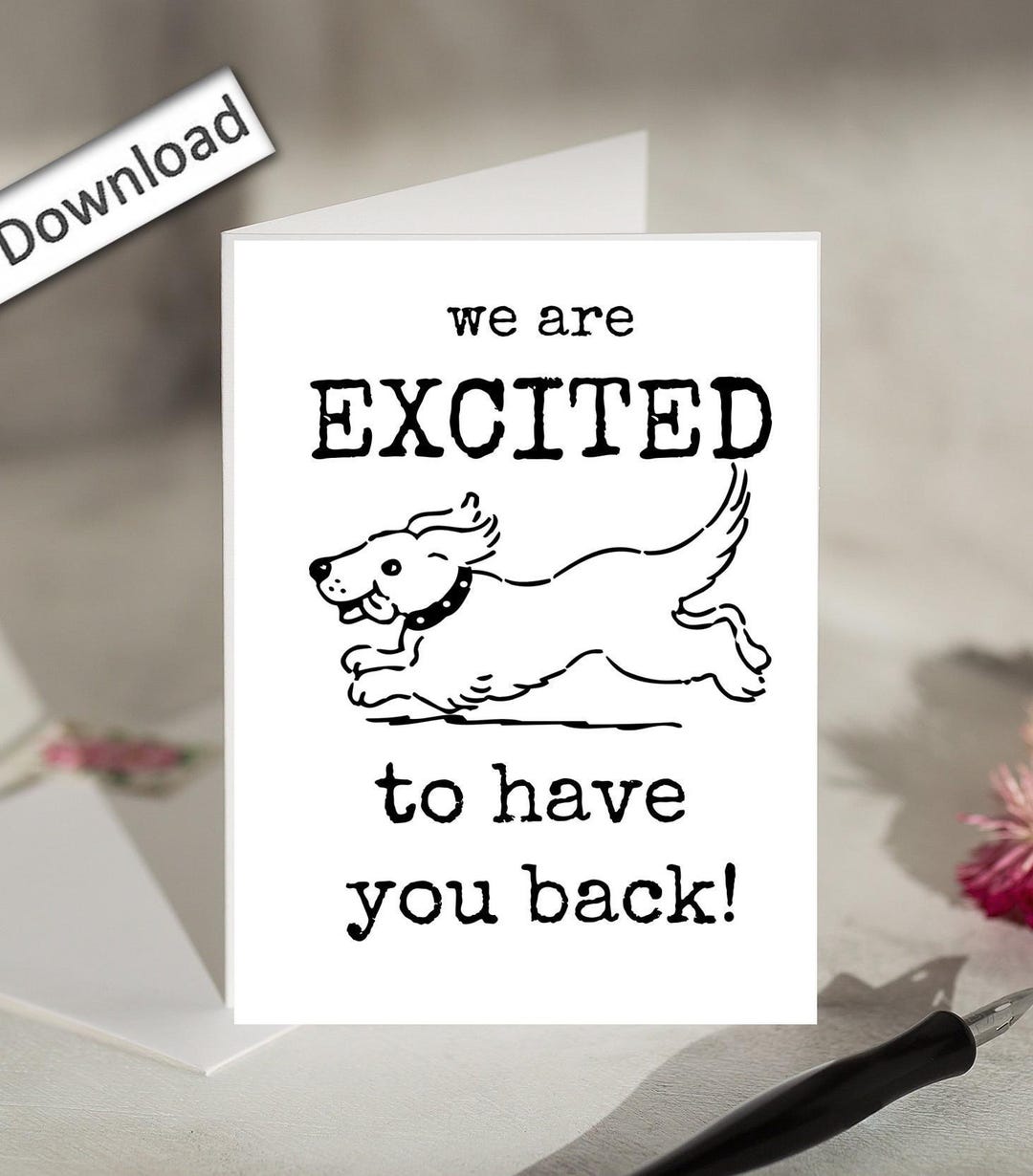 4x6, WELCOME BACK, Card, PRINTABLE, Cute, Coworker, Boss, School, Work ...