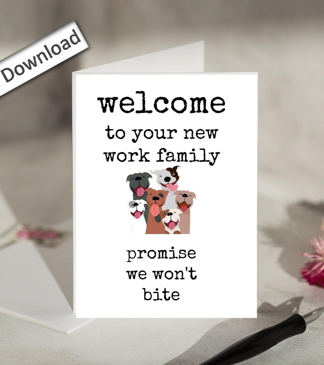 4x6, Welcome New Employee, CARD DOWNLOAD, Welcome to the Team, Work ...