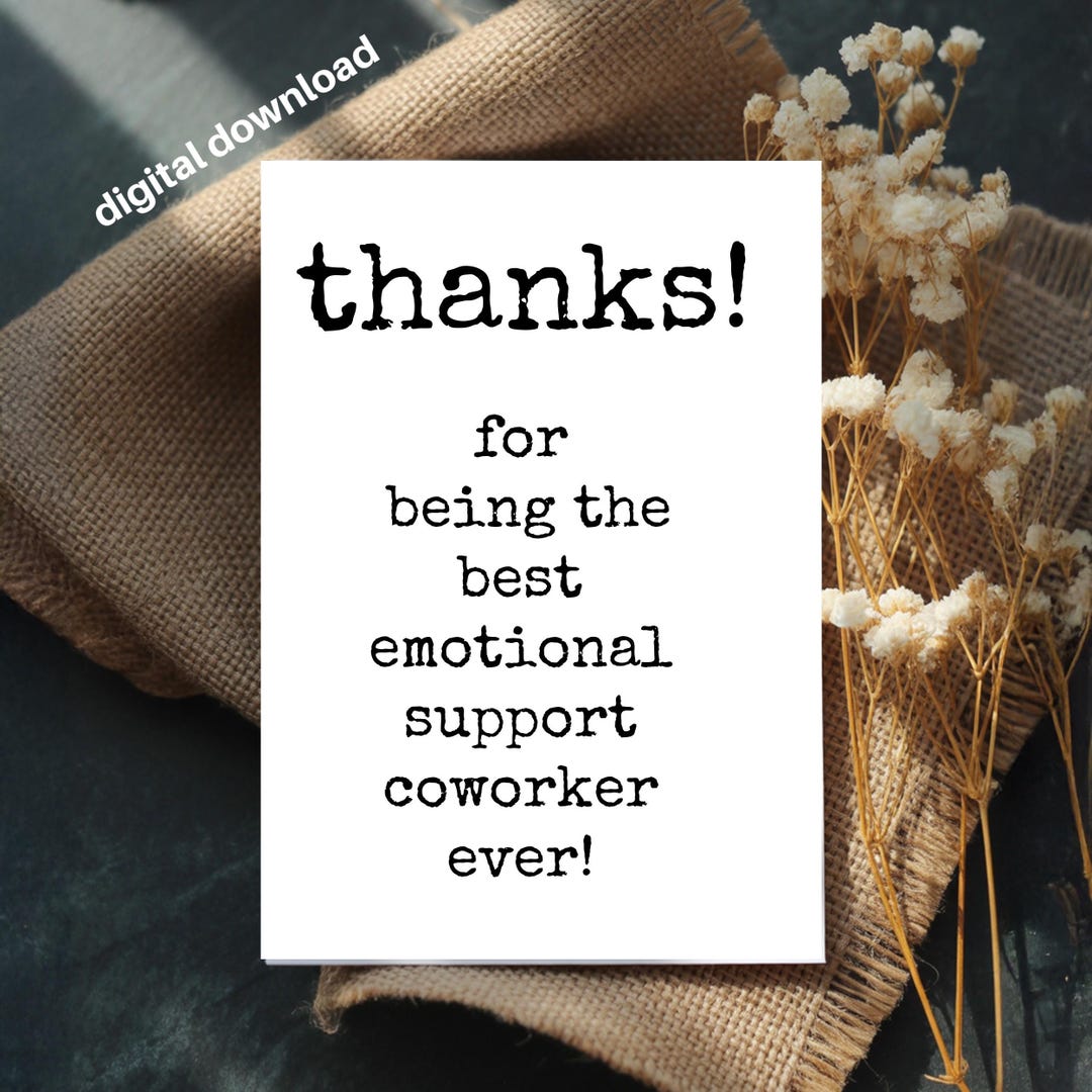 Printable Coworker Appreciation Card: Minimalist Thank You (4x6) - Etsy