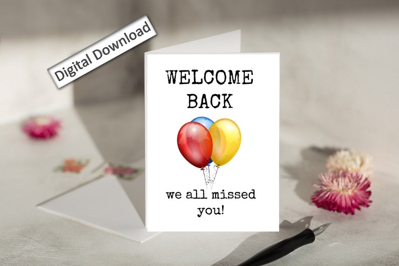 4x6, WELCOME BACK, to the Team, Coworker, Boss, School, Work Bestie ...