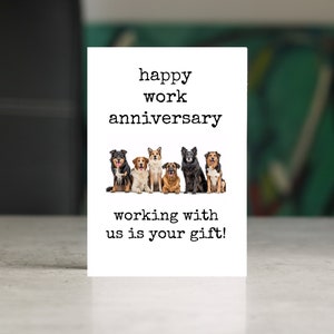 4x6, Work ANNIVERSARY Card, Download, Job Anniversary for Coworker ...