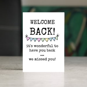 4x6 WELCOME BACK Coworker, Boss, Work Bestie, Work Mate, Back to Work ...