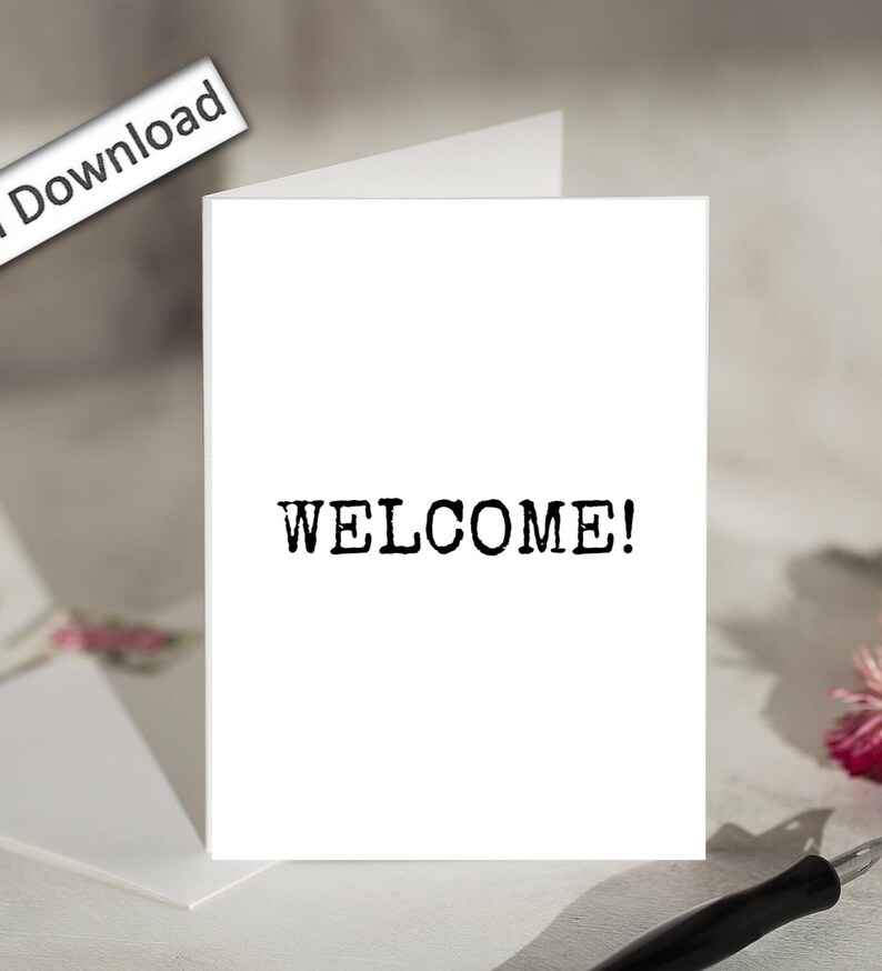 4x6, NEW EMPLOYEE Welcome, Card, PRINTABLE, Welcome, Minimalist Card ...