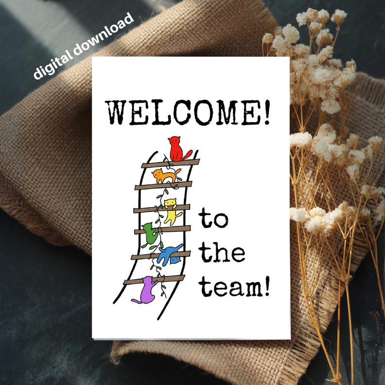 Welcome New Employee Card: Funny, Team, Design (4x6 Printable) - Etsy