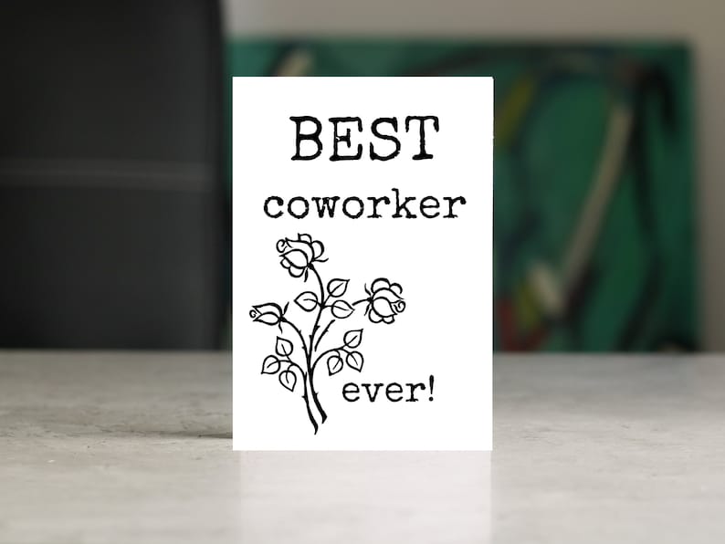 4x6, Coworker APPRECIATION, Card, PRINTABLE, Best Coworker Ever ...