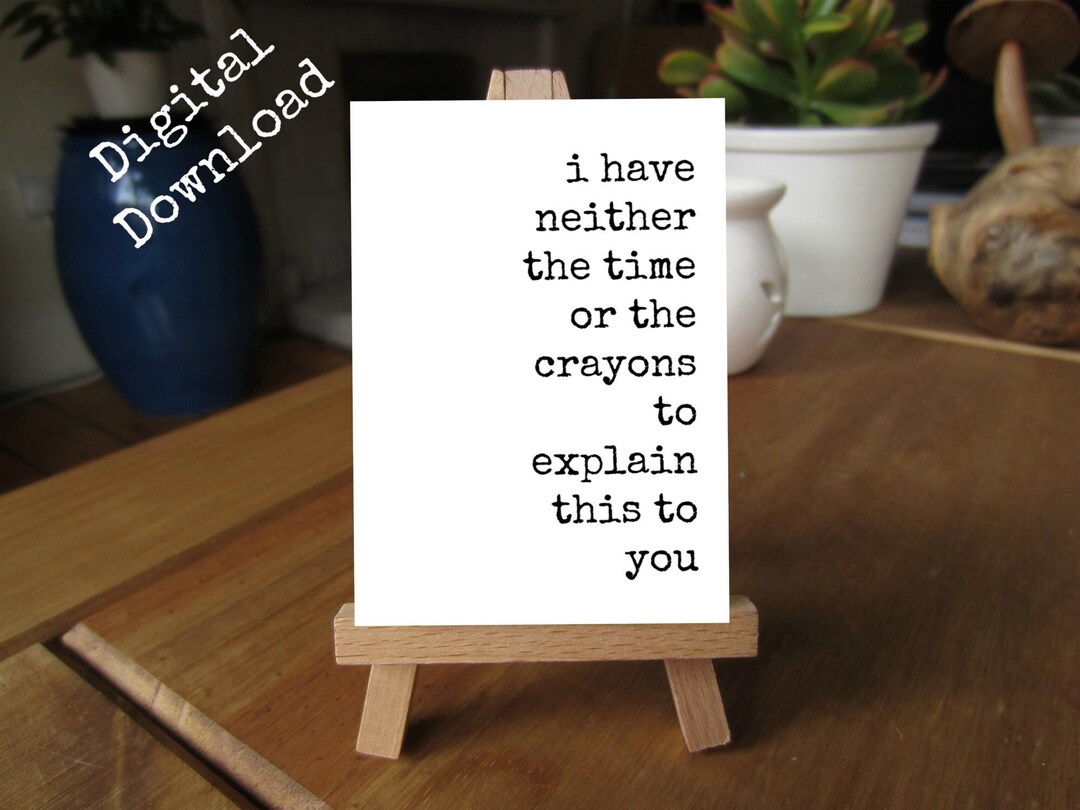 5x7 Desk Decor for Women, Printable, Funny, Sarcasm, Cubicle Decor ...