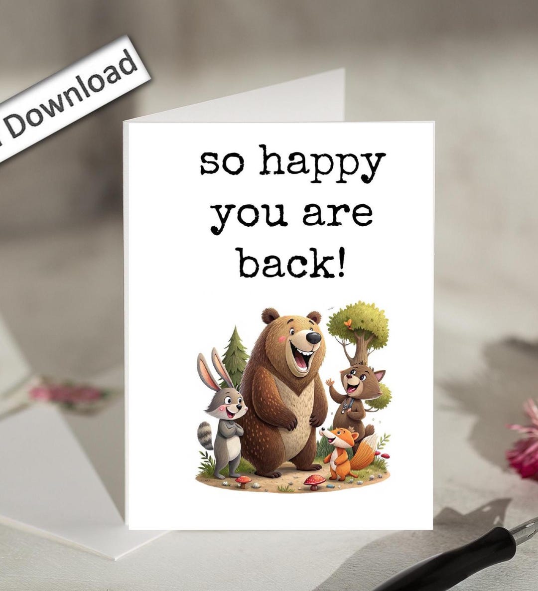 4x6, WELCOME BACK Card PRINTABLE so Happy You Are Back Card Coworker ...