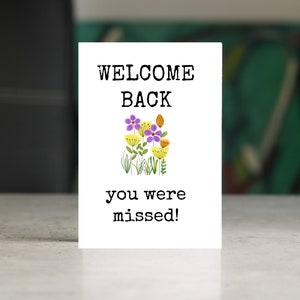 Welcome Back Card: Floral Missed You Design (digital Download) - Etsy