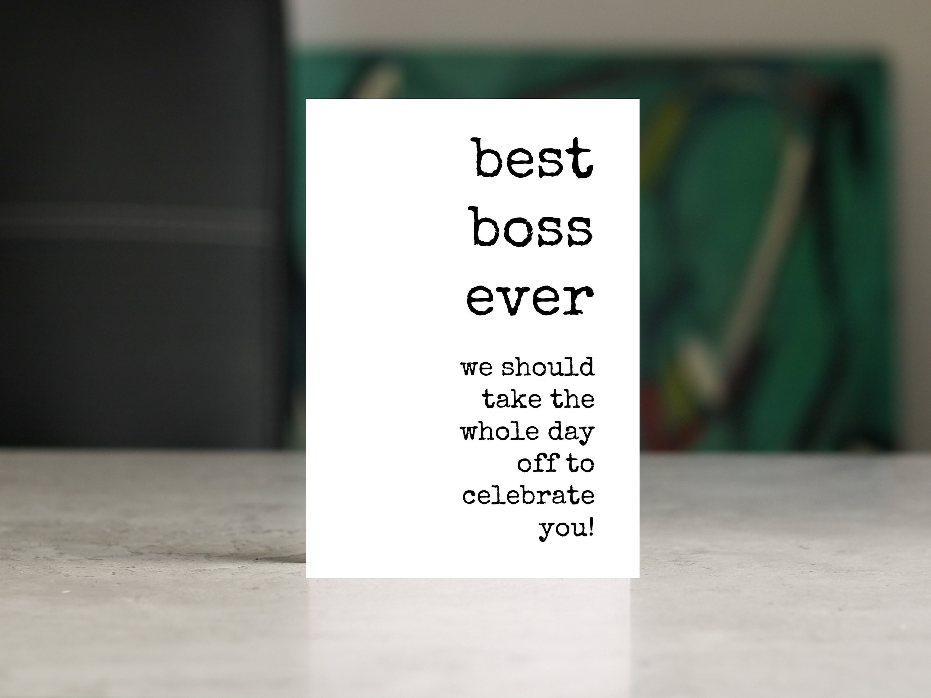 4x6 Boss Appreciation Card PRINTABLE, Boss Definition, Best Boss Ever ...