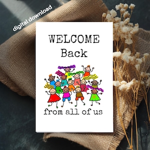 Welcome Back Card: Coworker, Boss, Team (digital Download) - Etsy