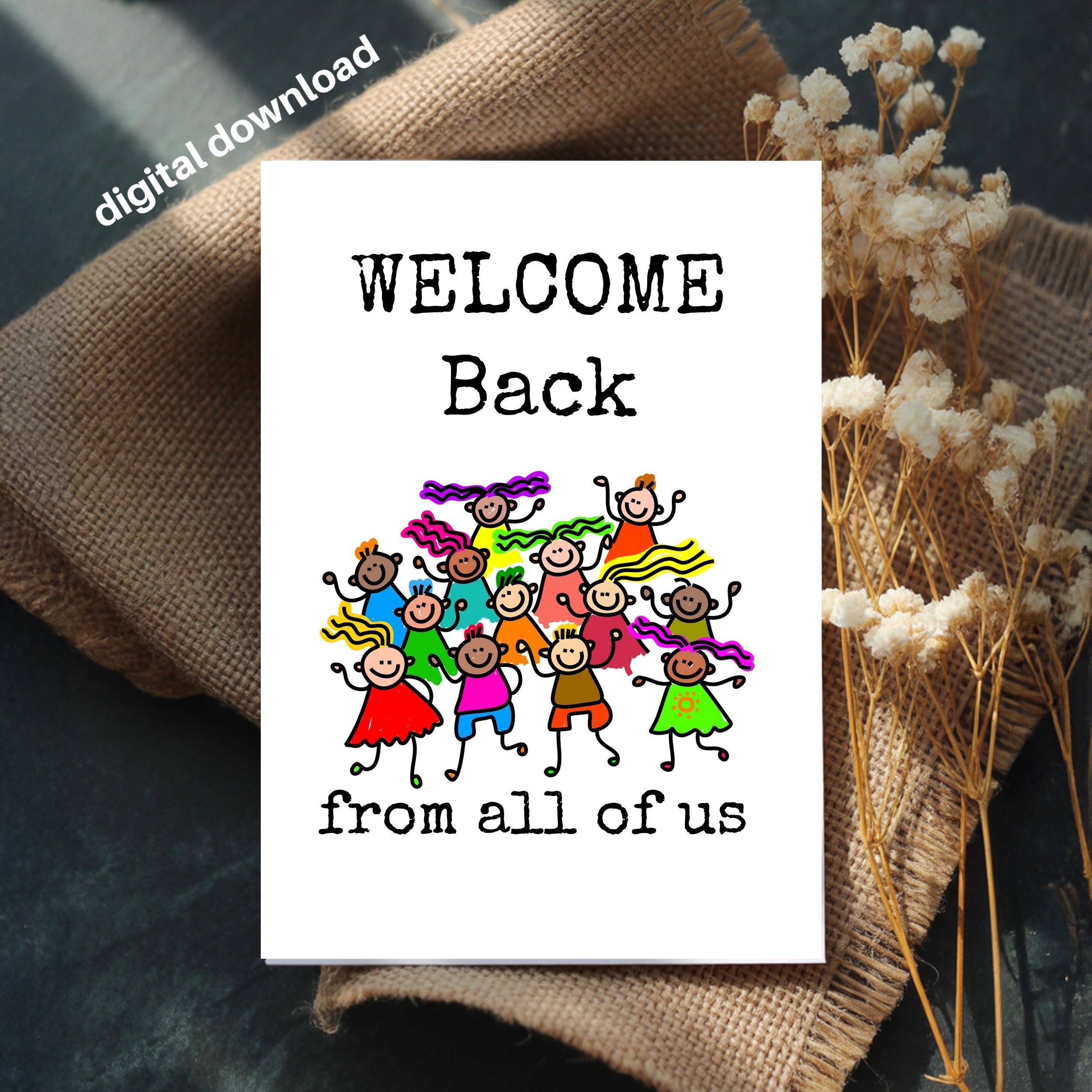 Welcome Back Card: Coworker, Boss, Team (digital Download) - Etsy