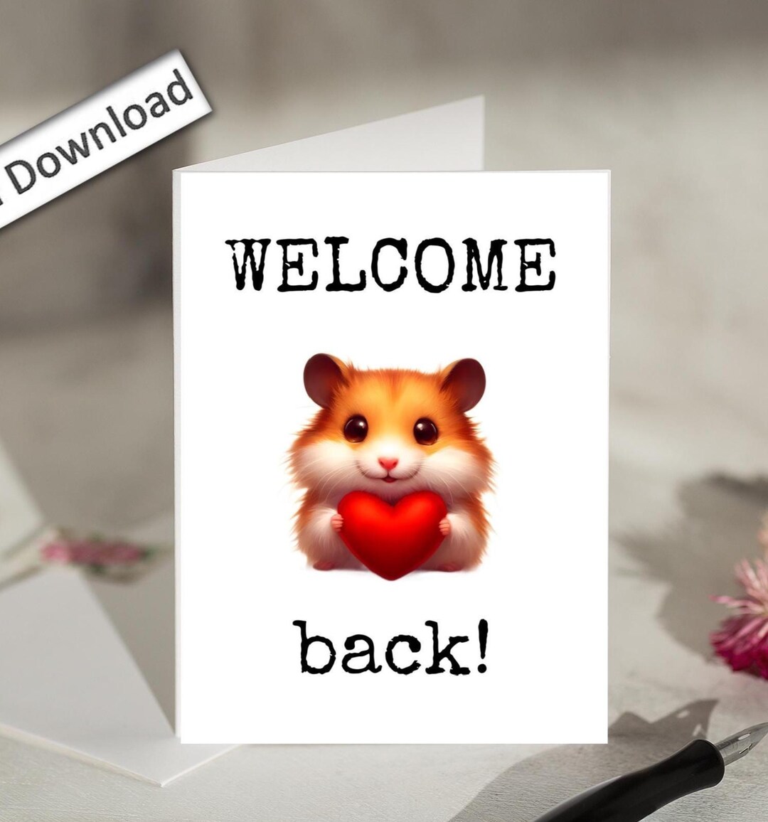 4x6, WELCOME BACK, Card, PRINTABLE, Happy Back to Work, Cute, Coworker ...