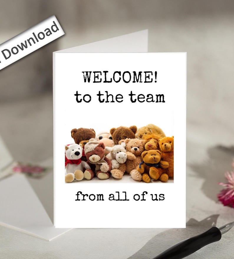 New Employee Welcome Card: Printable Team Greeting (4x6 Digital ...