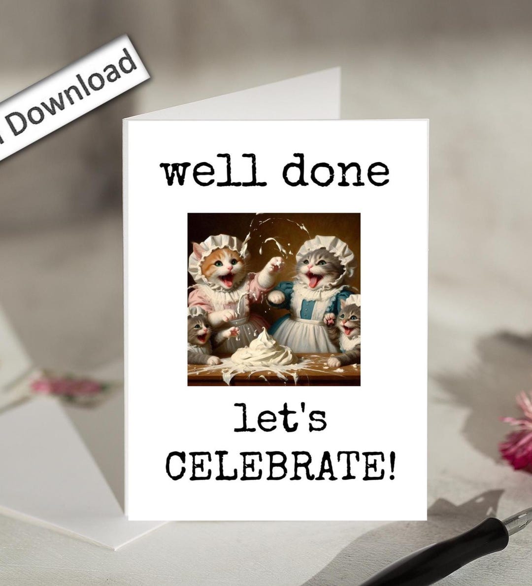 4x6, LET'S CELEBRATE, Well Done, PRINTABLE Card, Congratulations ...
