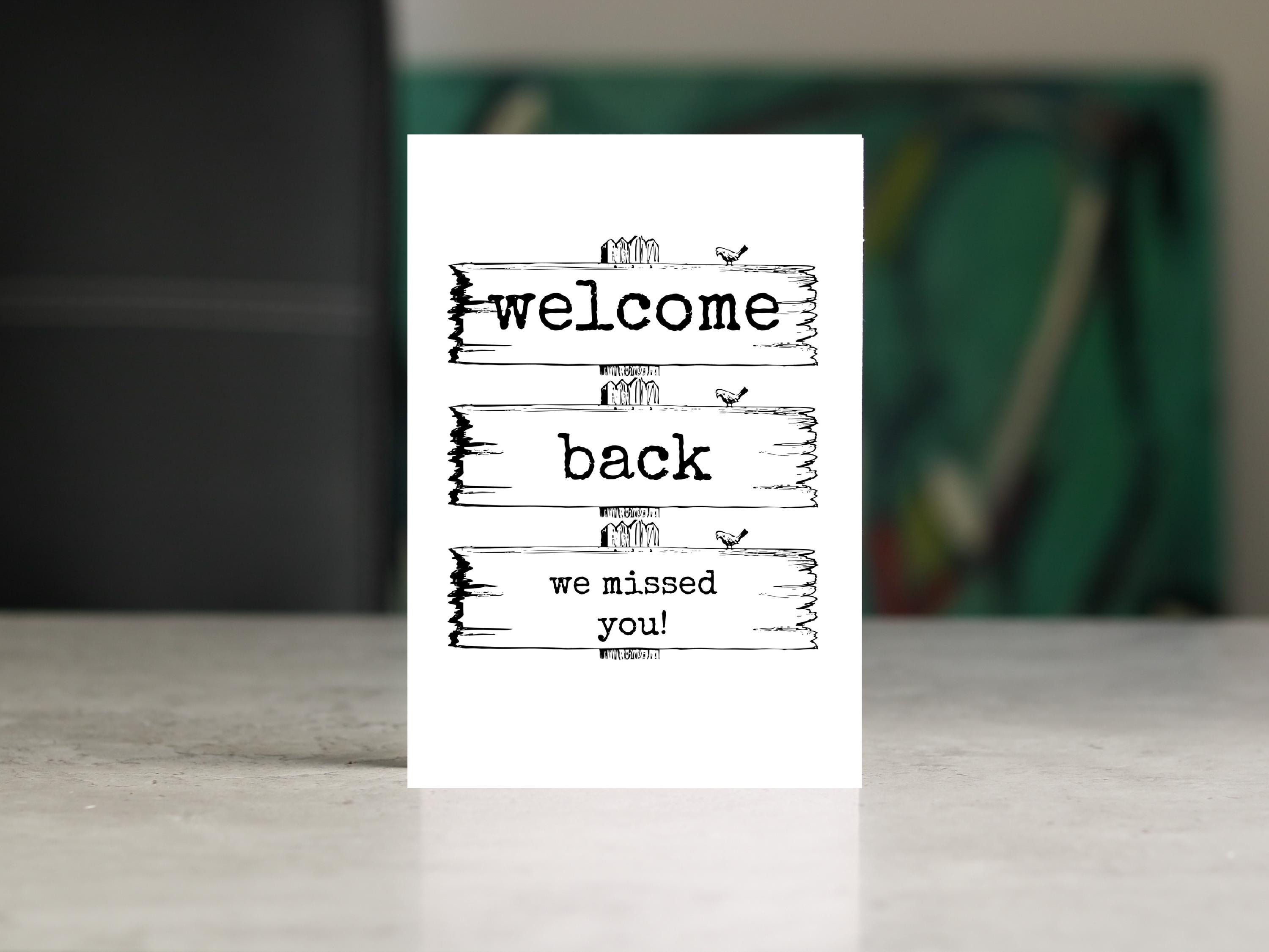 Welcome Back Card: Printable 4x6 for Coworker, Staff, Students (digital ...