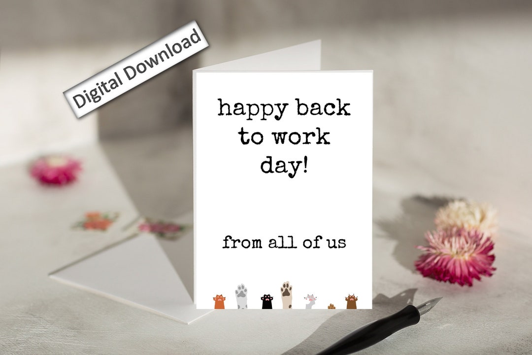 4x6, WELCOME BACK, Coworker, Boss, School, Work Bestie, Mate, Back to ...