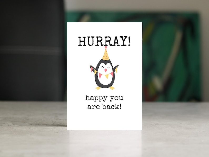 Welcome Back Card Printable: Minimalist 4x6 Design (digital Download - Etsy