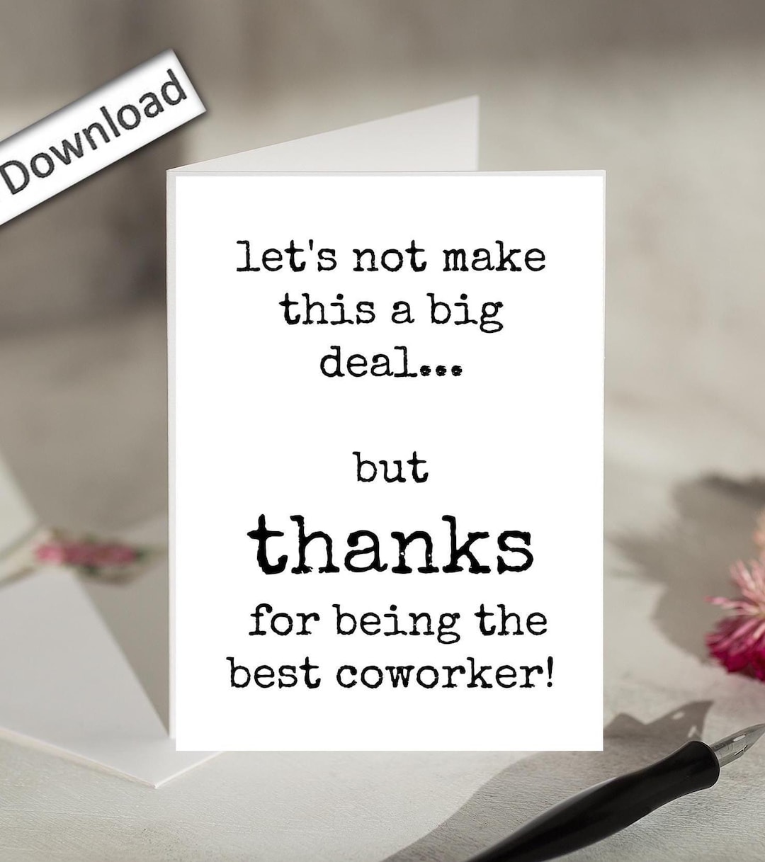 4x6, Coworker APPRECIATION Card, PRINTABLE, Best Coworker Ever, Thanks ...