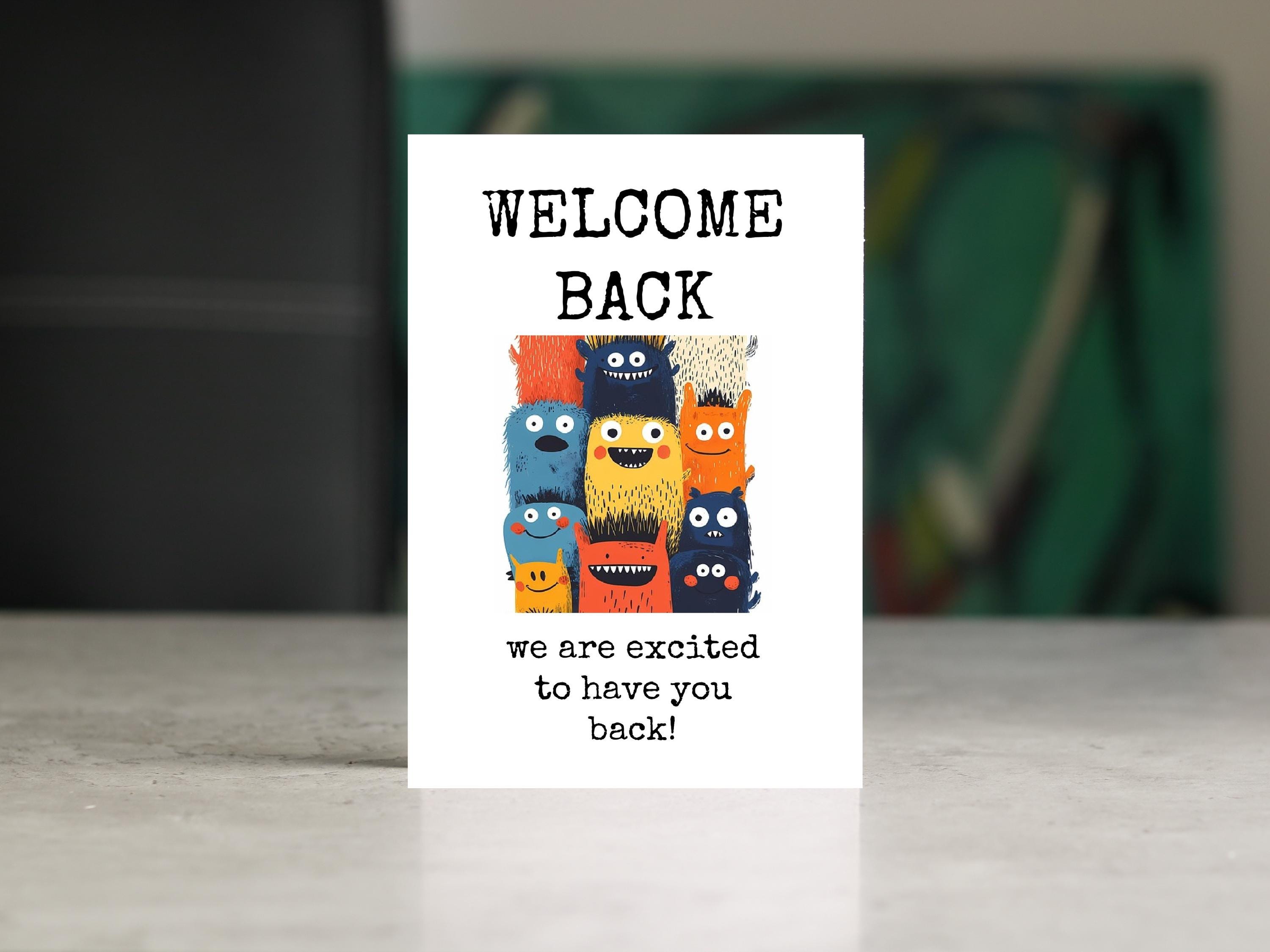 Welcome Back Card for Coworker, Boss, or Staff (digital Download) - Etsy