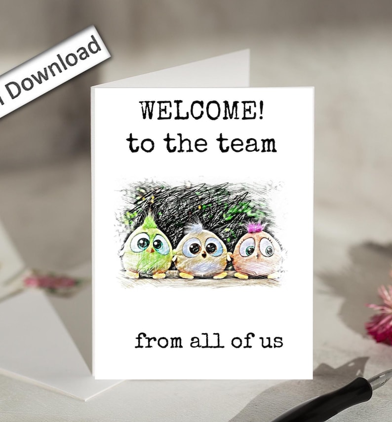 4x6, NEW EMPLOYEE, Welcome Card, PRINTABLE, Welcome to the Team, Team ...